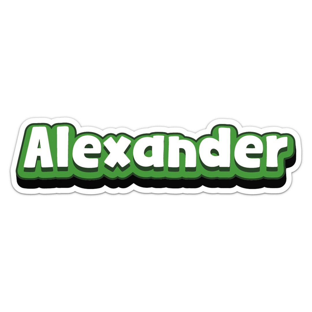 Alexander Name Sticker Car Bumper Decal - Etsy