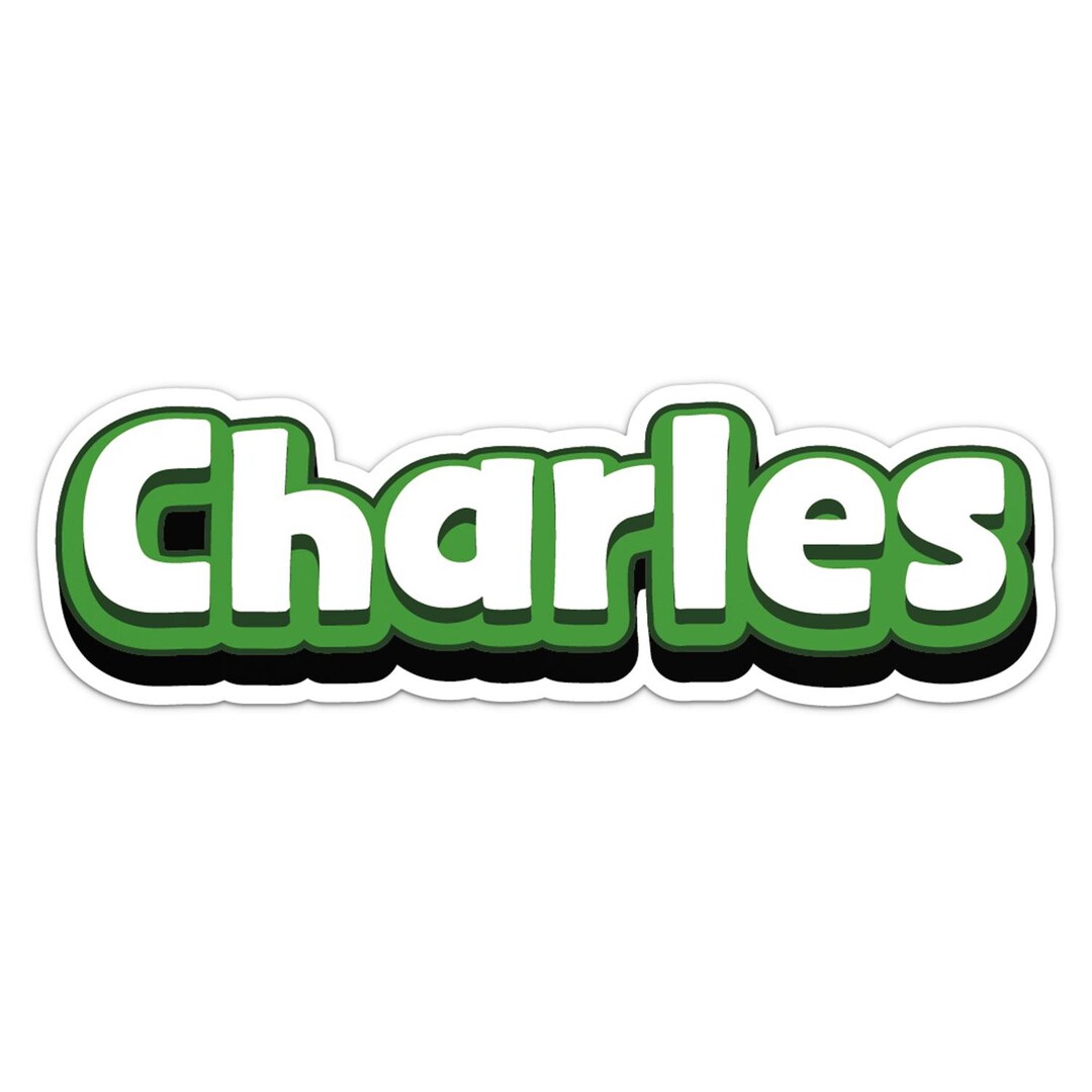 Charles Name Sticker Car Bumper Decal - Etsy