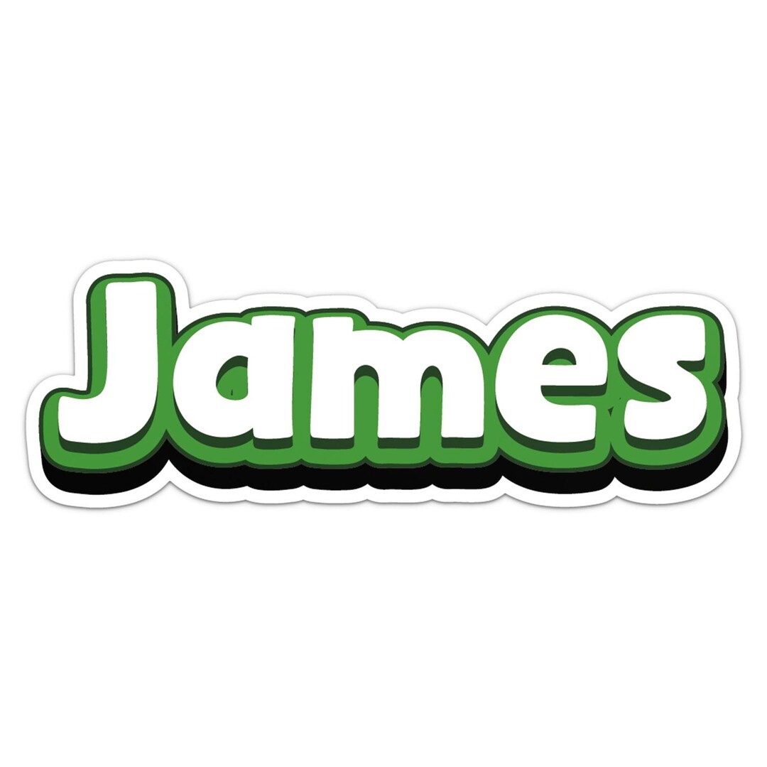 James Name Sticker Car Bumper Decal - Etsy