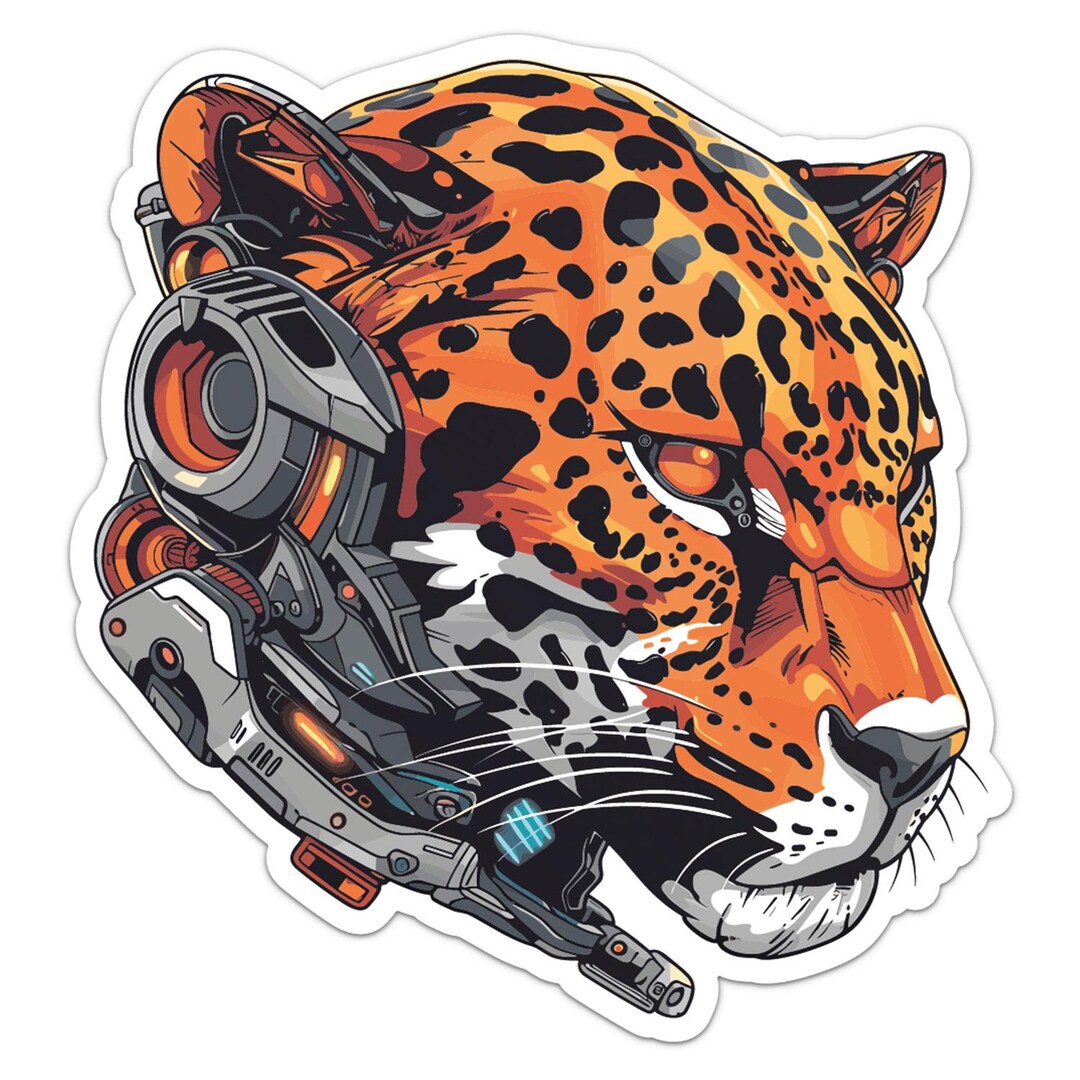 Biomechanical Jaguar Animal Robot Sticker Car Bumper Decal - Etsy