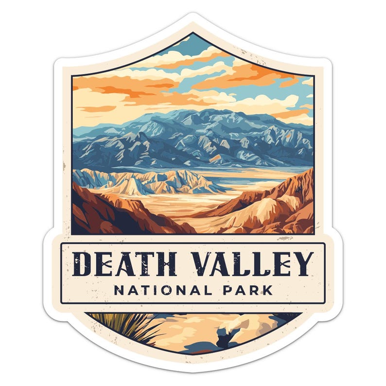 Vintage Death Valley National Park Sticker Car Bumper Vinyl Decal - Etsy