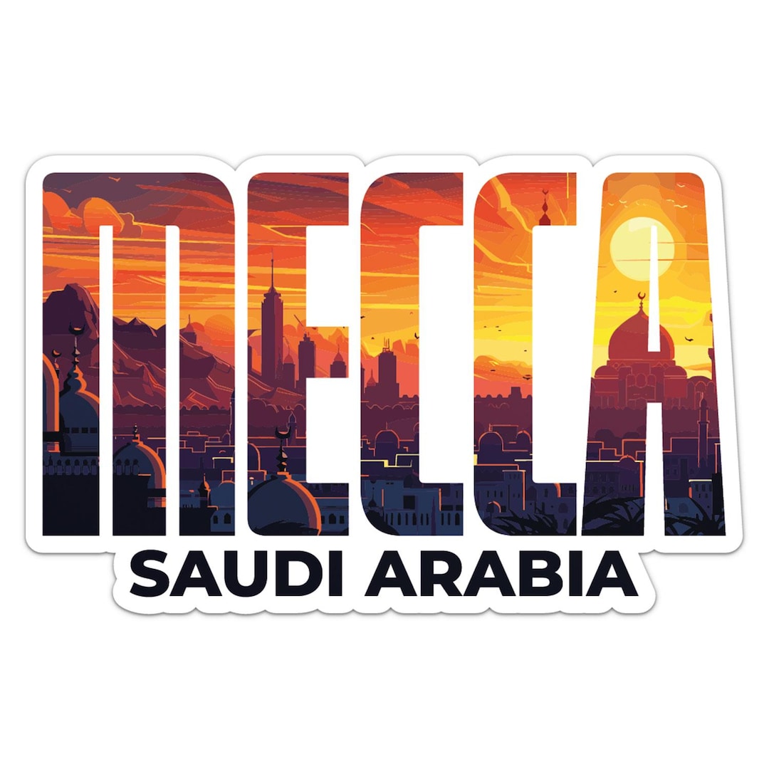Saudi Arabia Mecca City Sticker Car Bumper Vinyl Decal - Etsy