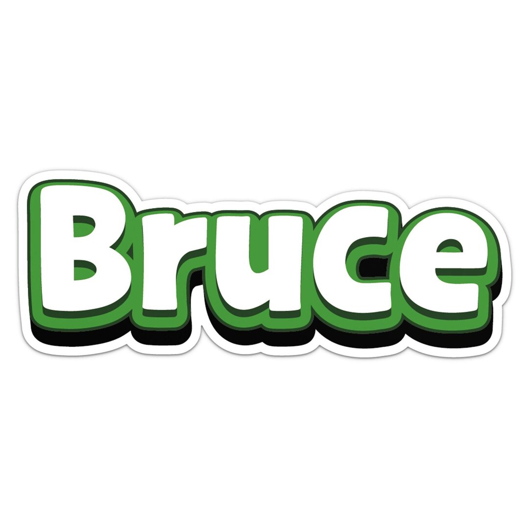 Bruce Name Sticker Car Bumper Decal - Etsy