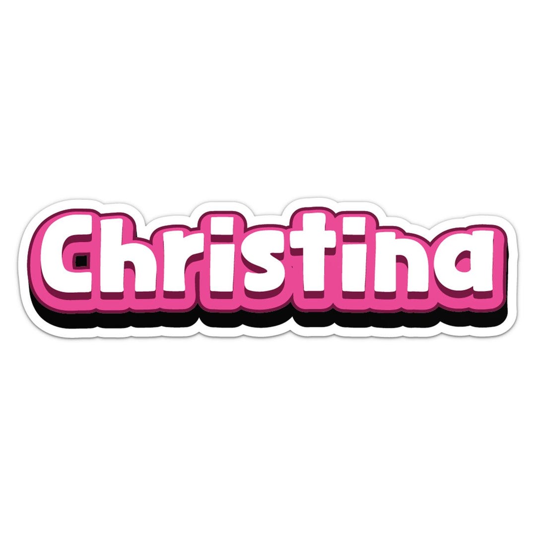 Christina Name Sticker Car Bumper Decal - Etsy