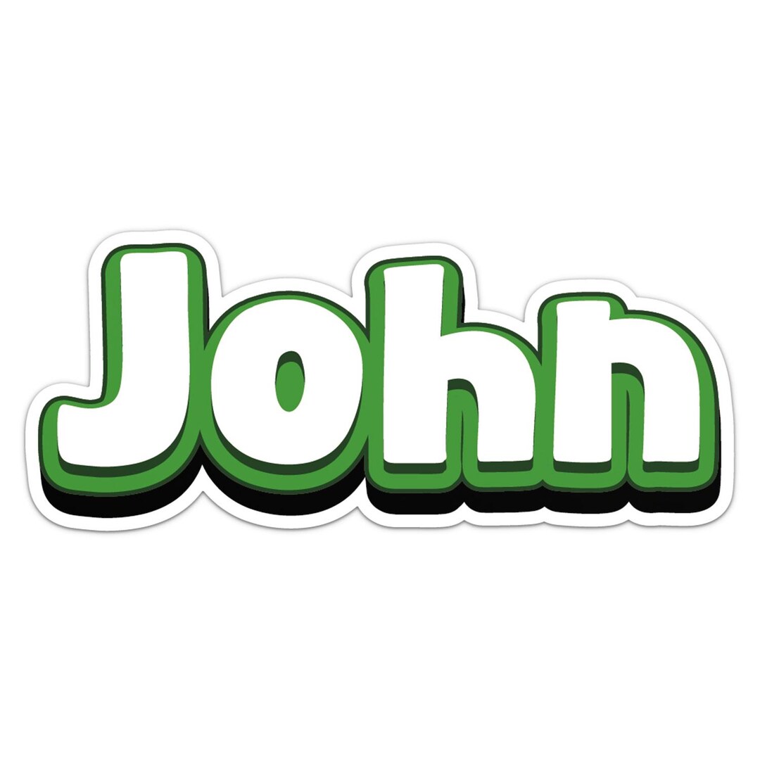 John Name Sticker Car Bumper Decal - Etsy
