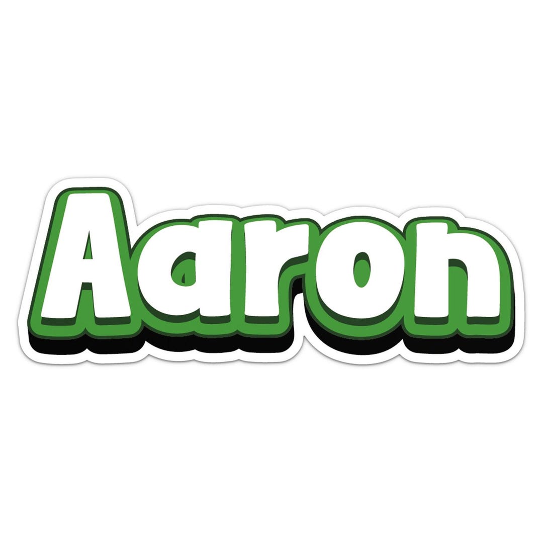 Aaron Name Sticker Car Bumper Decal - Etsy