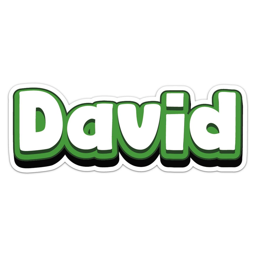 David Name Sticker Car Bumper Decal - Etsy