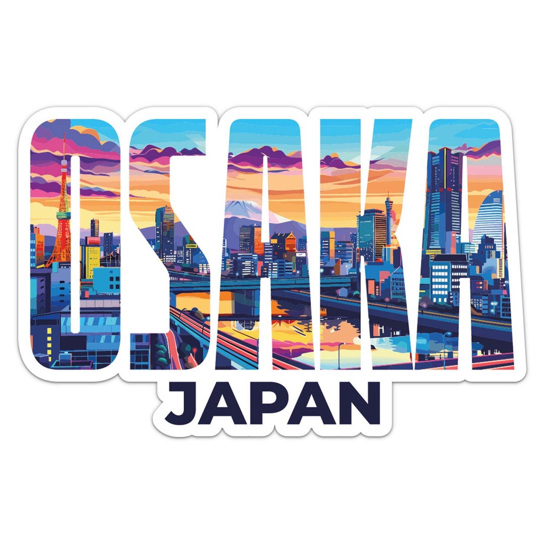 Japan Osaka City Sticker Car Bumper Vinyl Decal - Etsy