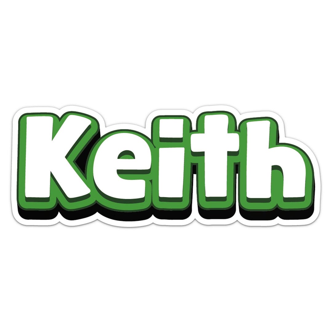 Keith Name Sticker Car Bumper Decal - Etsy