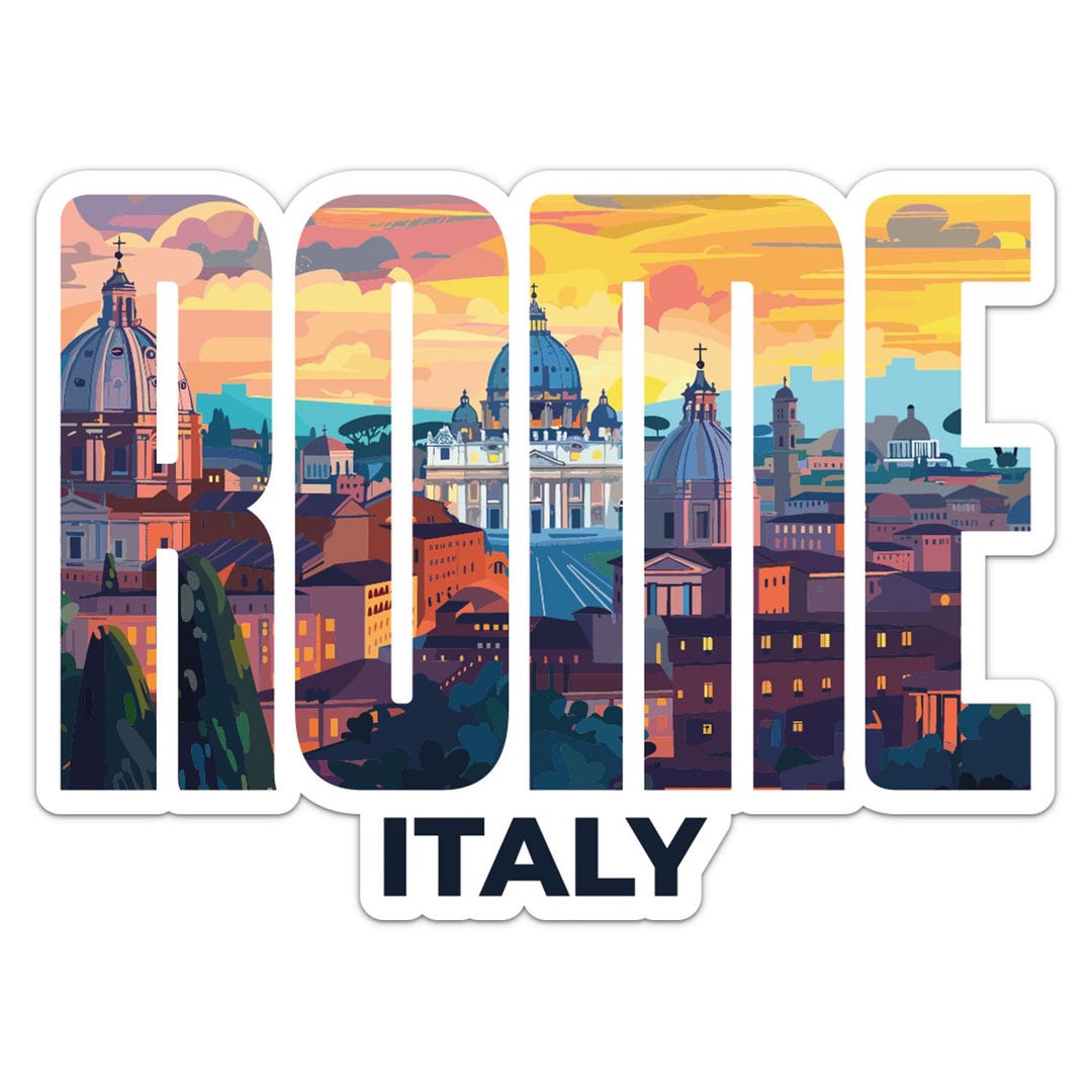 Italy Rome City Sticker Car Bumper Vinyl Decal - Etsy