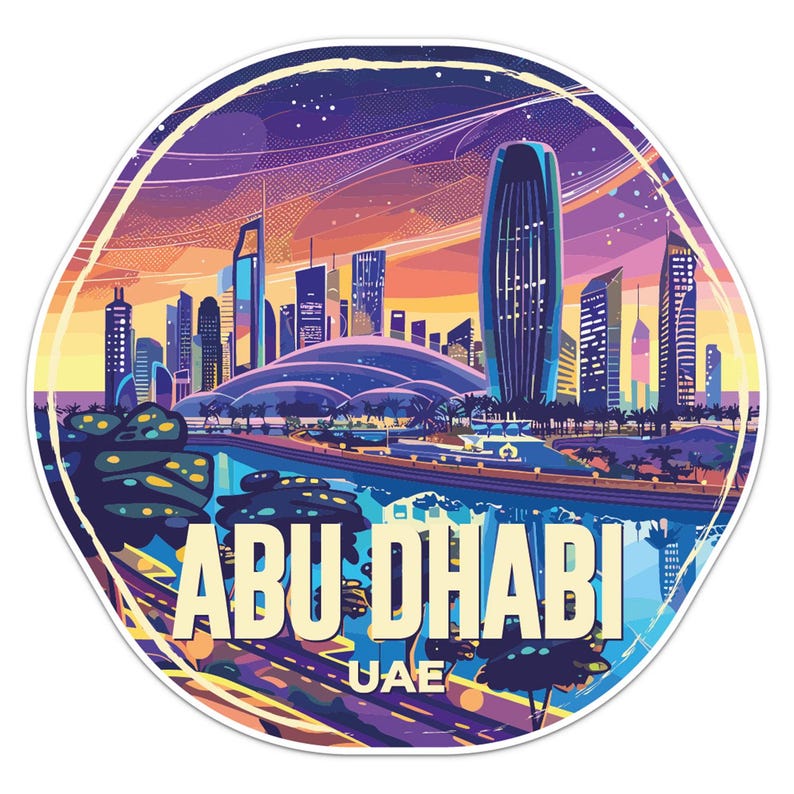 UAE Abu Dhabi City Sticker Car Bumper Decal - Etsy