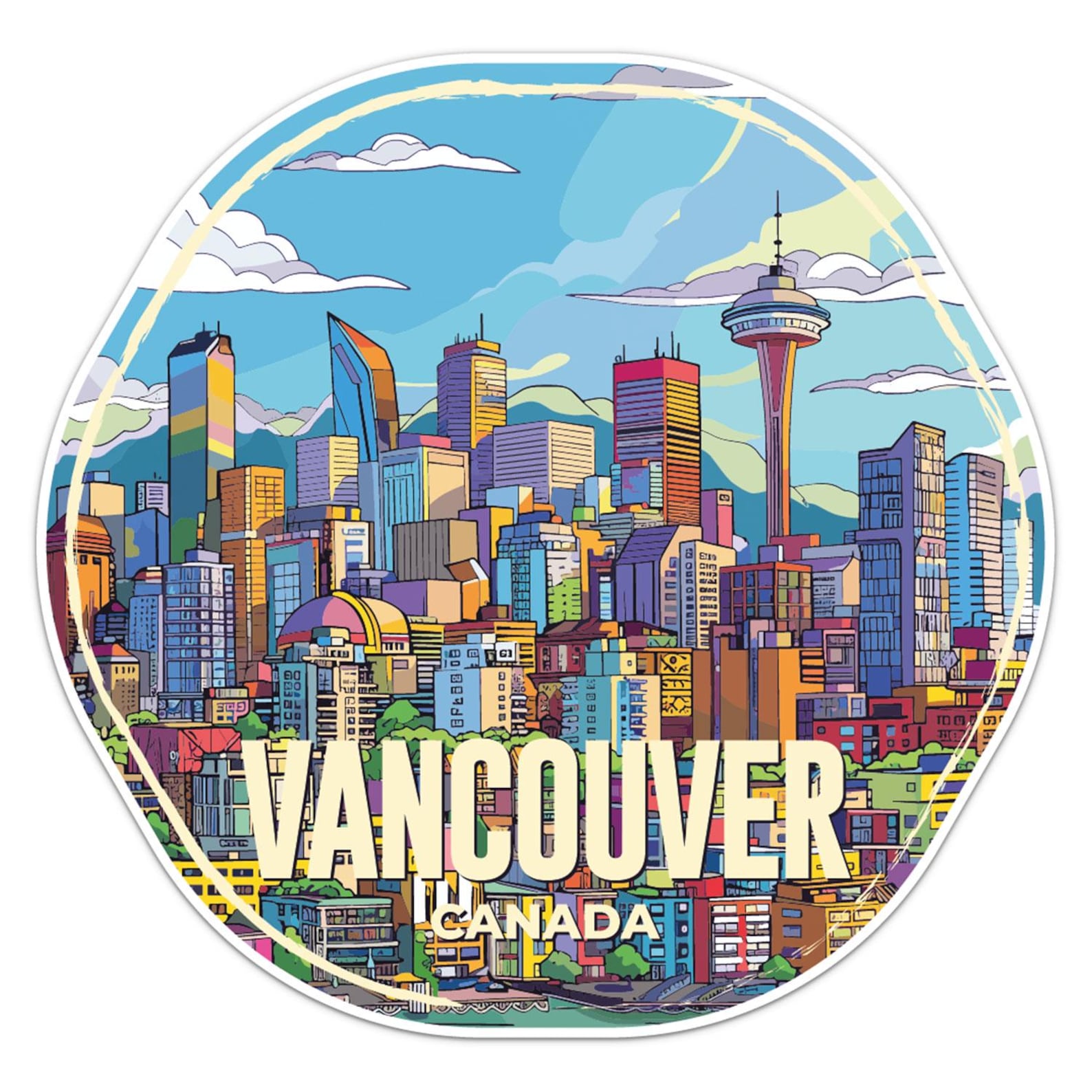 Canada Vancouver City Sticker Car Bumper Decal - Etsy