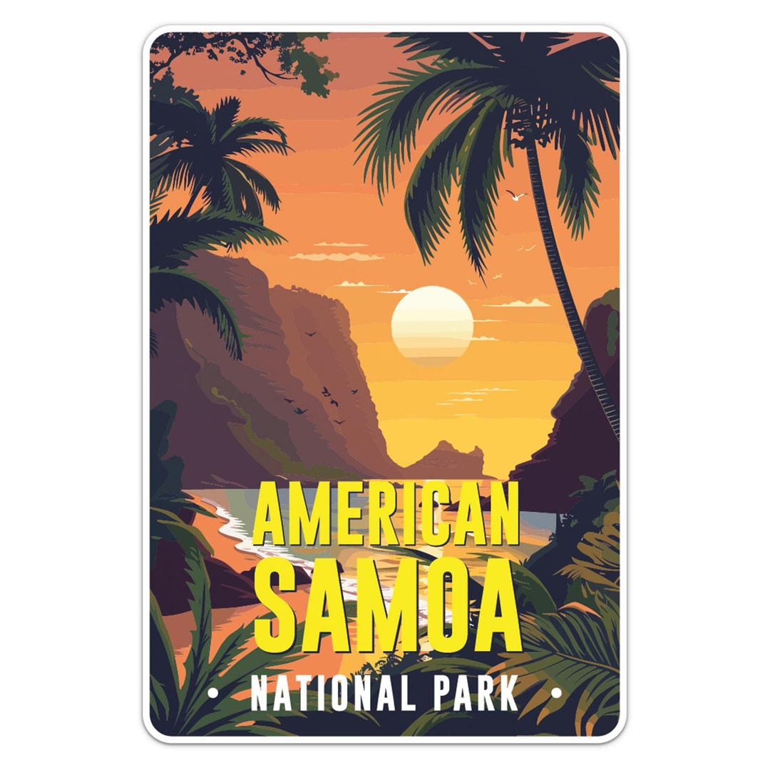 Sunset American Samoa National Park Sticker Car Bumper Decal - Etsy