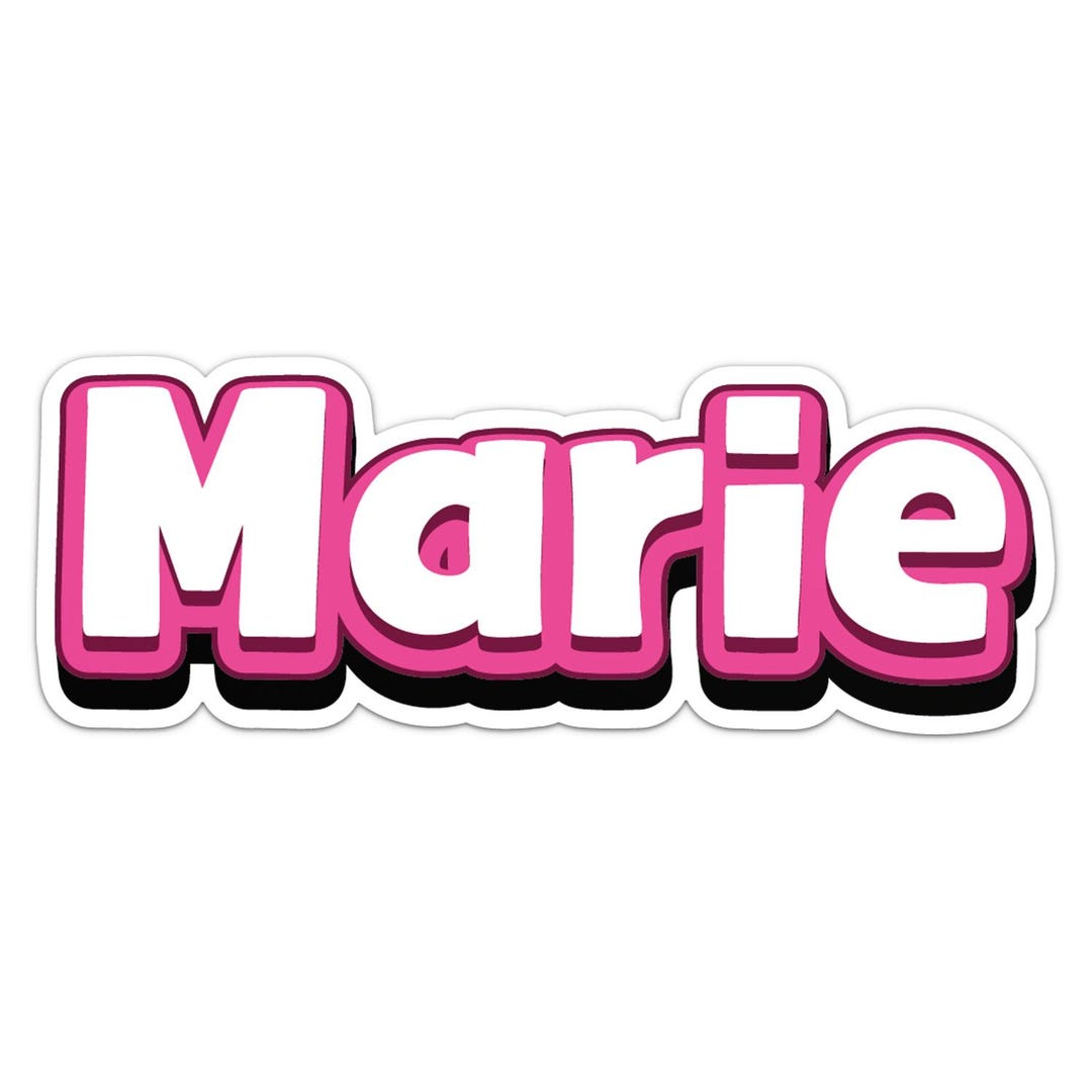Marie Name Sticker Car Bumper Decal - Etsy