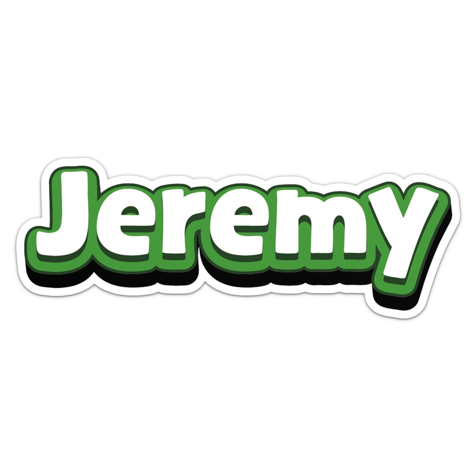 Jeremy Name Sticker Car Bumper Decal - Etsy