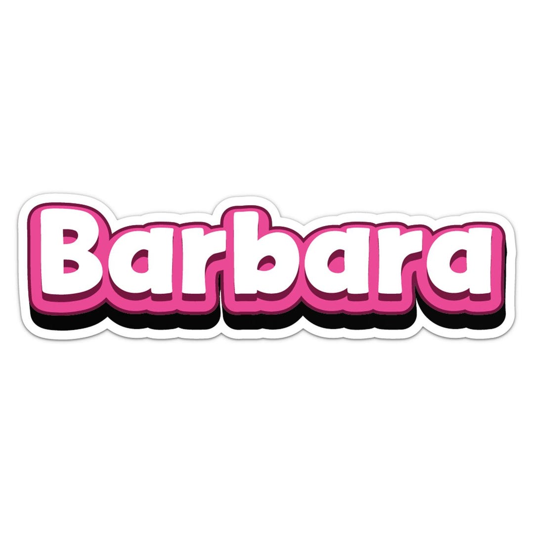 Barbara Name Sticker Car Bumper Decal - Etsy