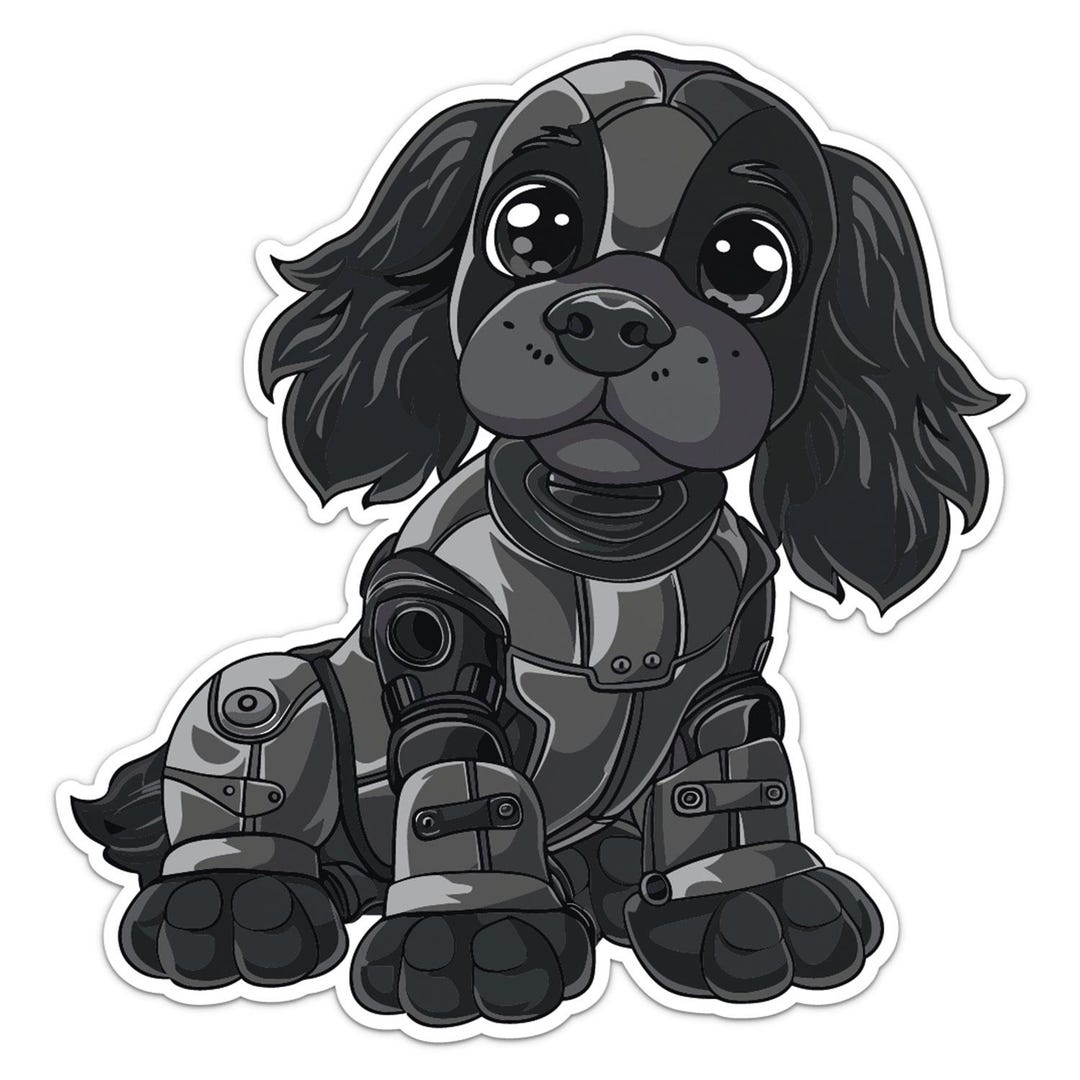 Cocker Spaniel Dog Robot Sticker Car Bumper Decal - Etsy