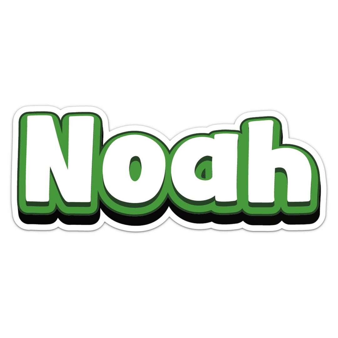 Noah Name Sticker Car Bumper Decal - Etsy