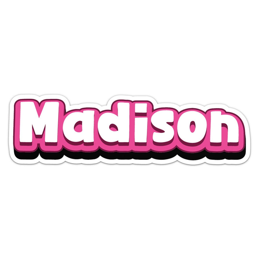 Madison Name Sticker Car Bumper Decal - Etsy