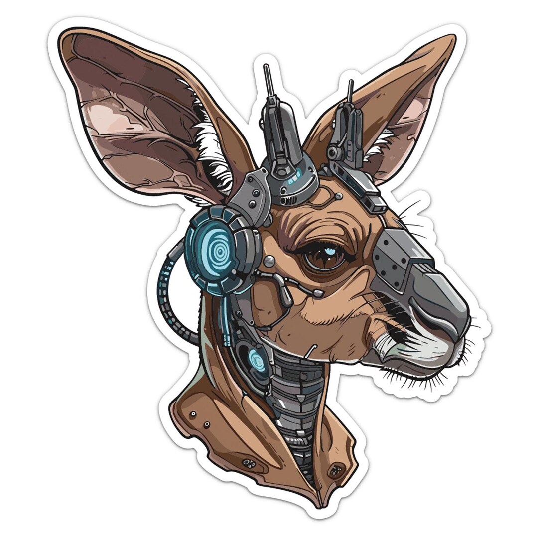 Biomechanical Kangaroo Animal Robot Sticker Car Bumper Decal - Etsy