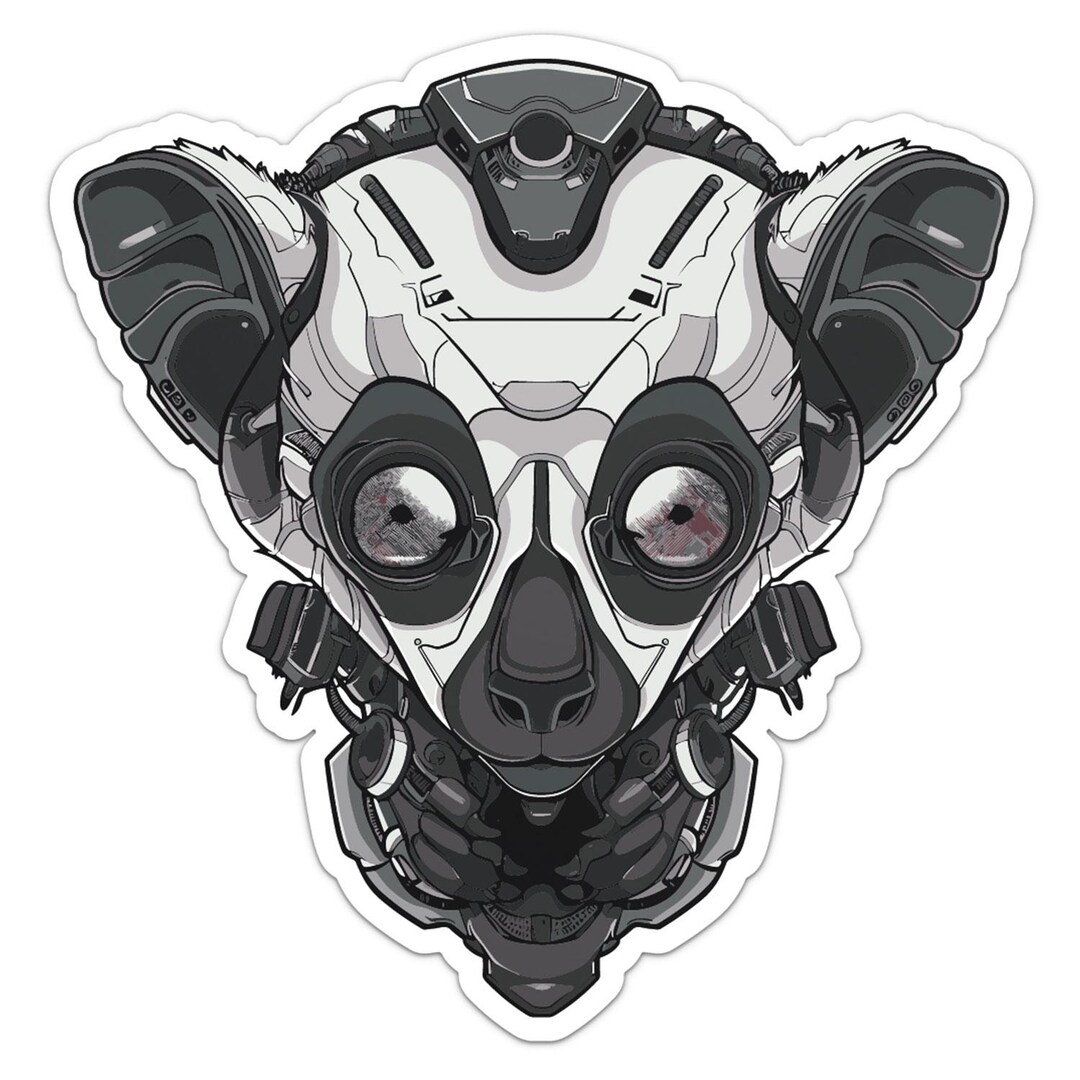 Biomechanical Lemur Animal Robot Sticker Car Bumper Decal - Etsy
