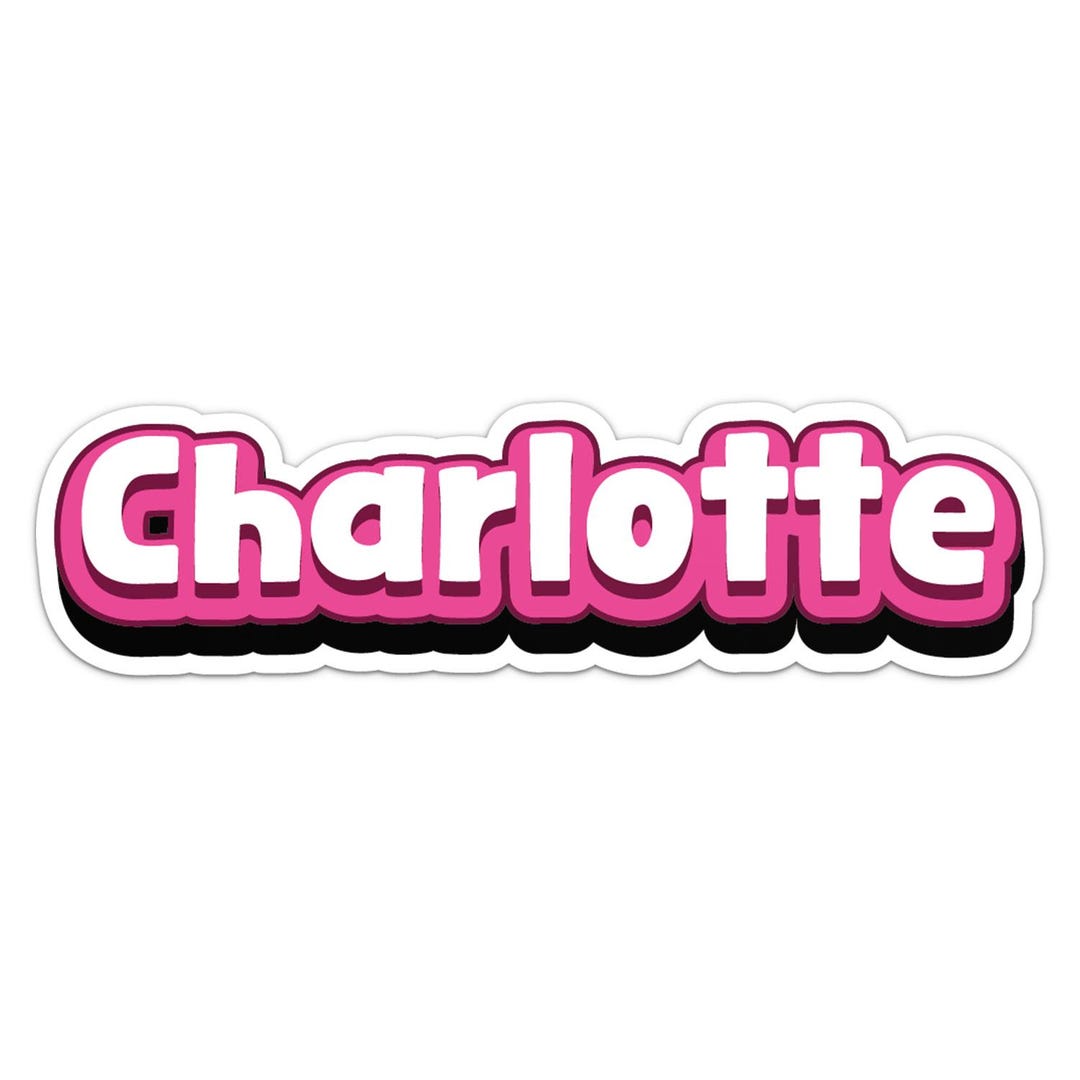Charlotte Name Sticker Car Bumper Decal - Etsy