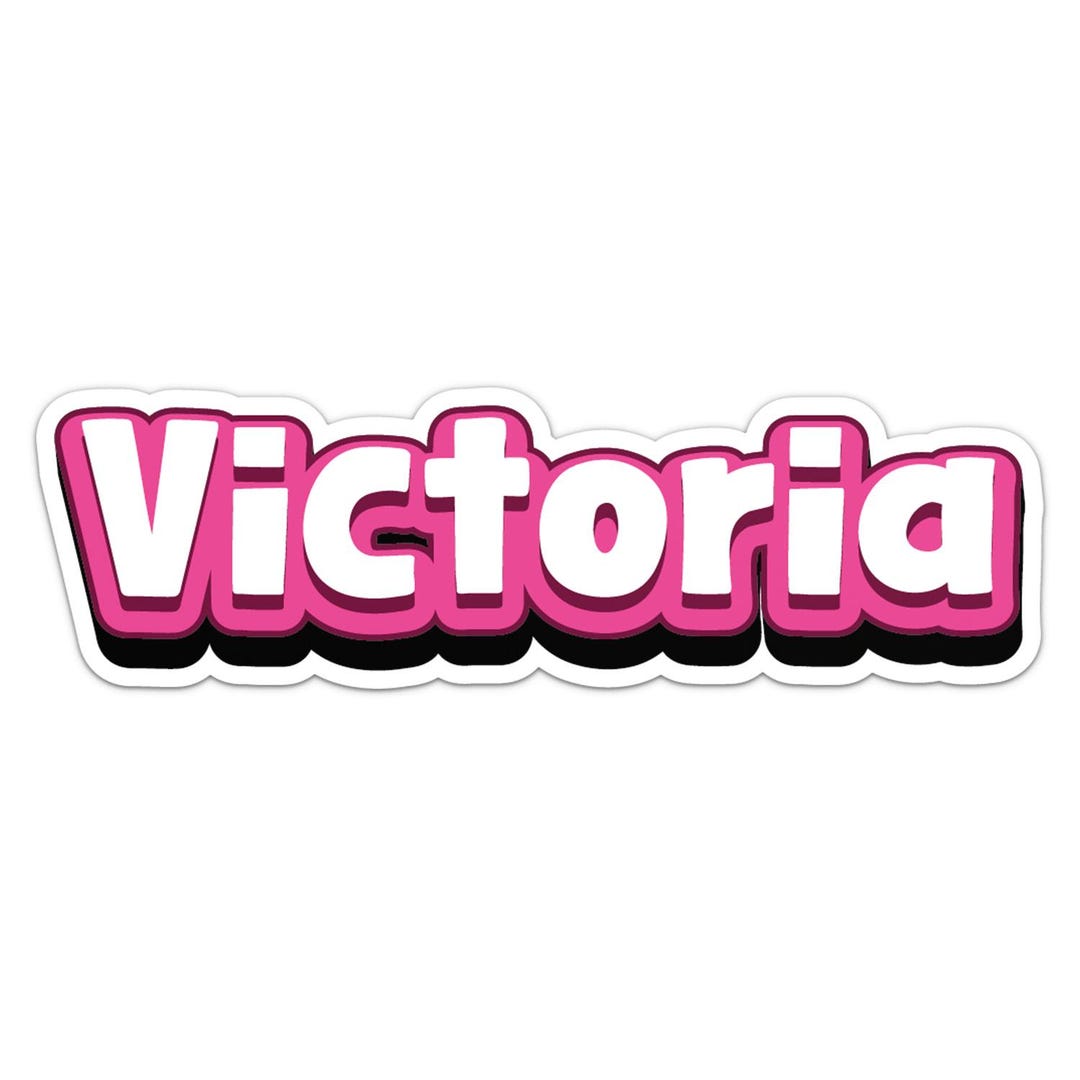 Victoria Name Sticker Car Bumper Decal - Etsy