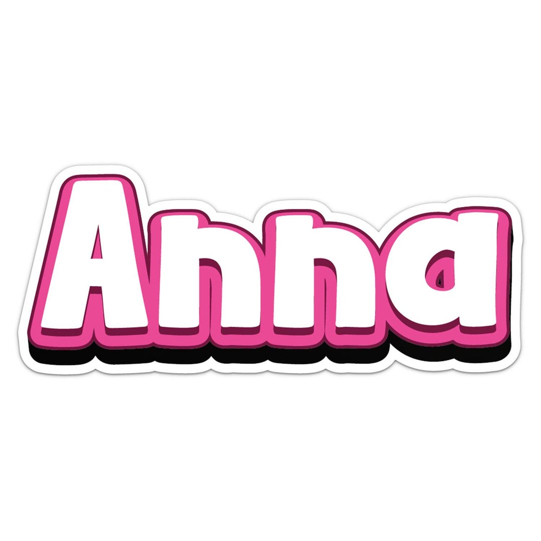 Anna Name Sticker Car Bumper Decal - Etsy