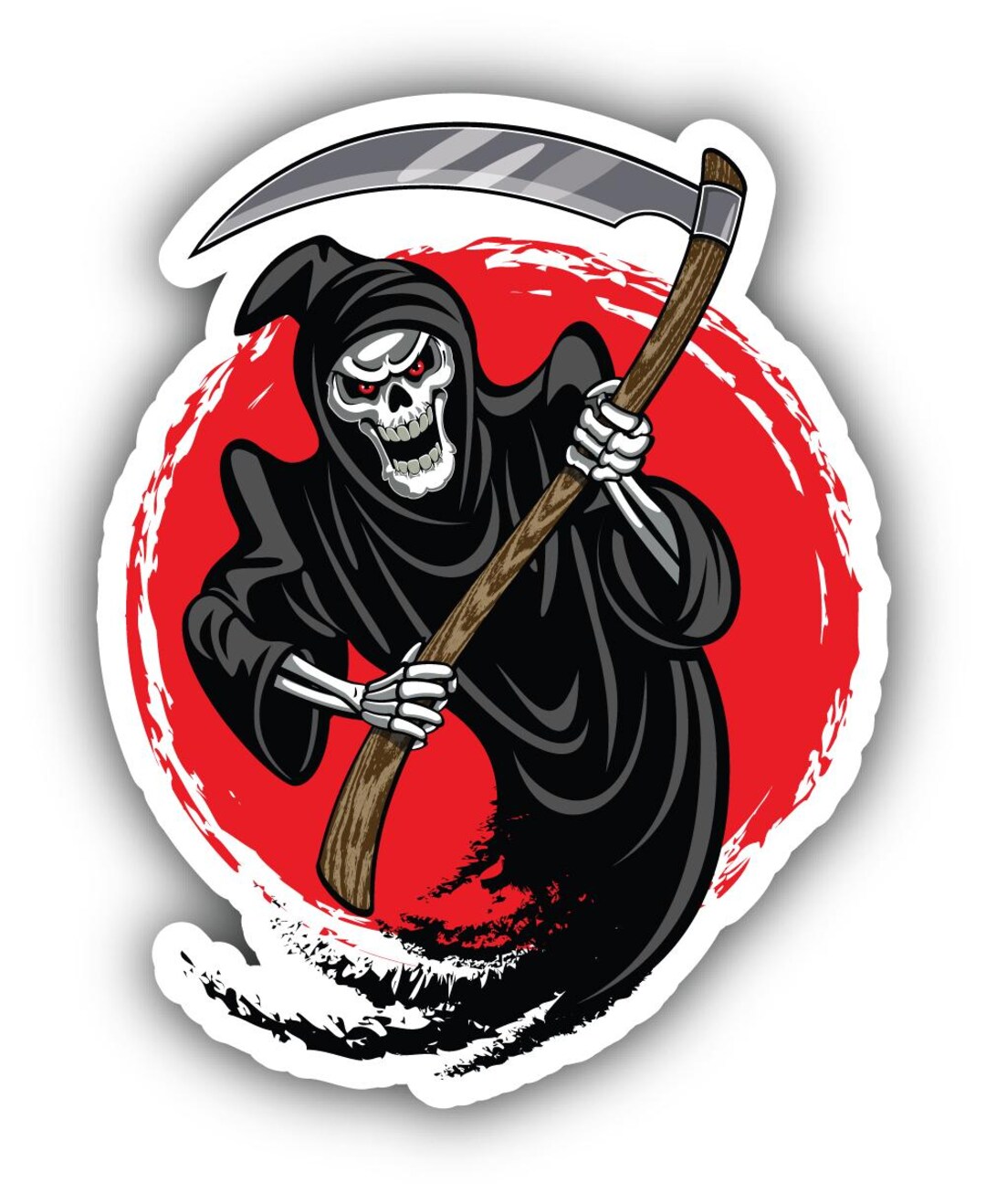 Grim Reaper Sticker Car Bumper Decal - Etsy