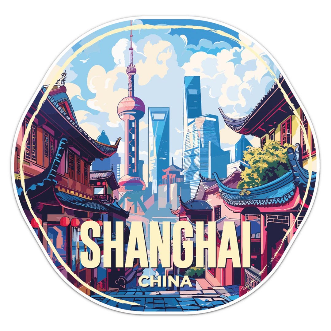 China Shanghai City Sticker Car Bumper Decal - Etsy