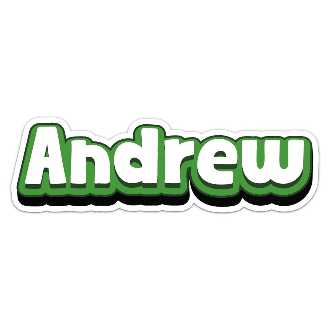 Andrew Name Sticker Car Bumper Decal - Etsy