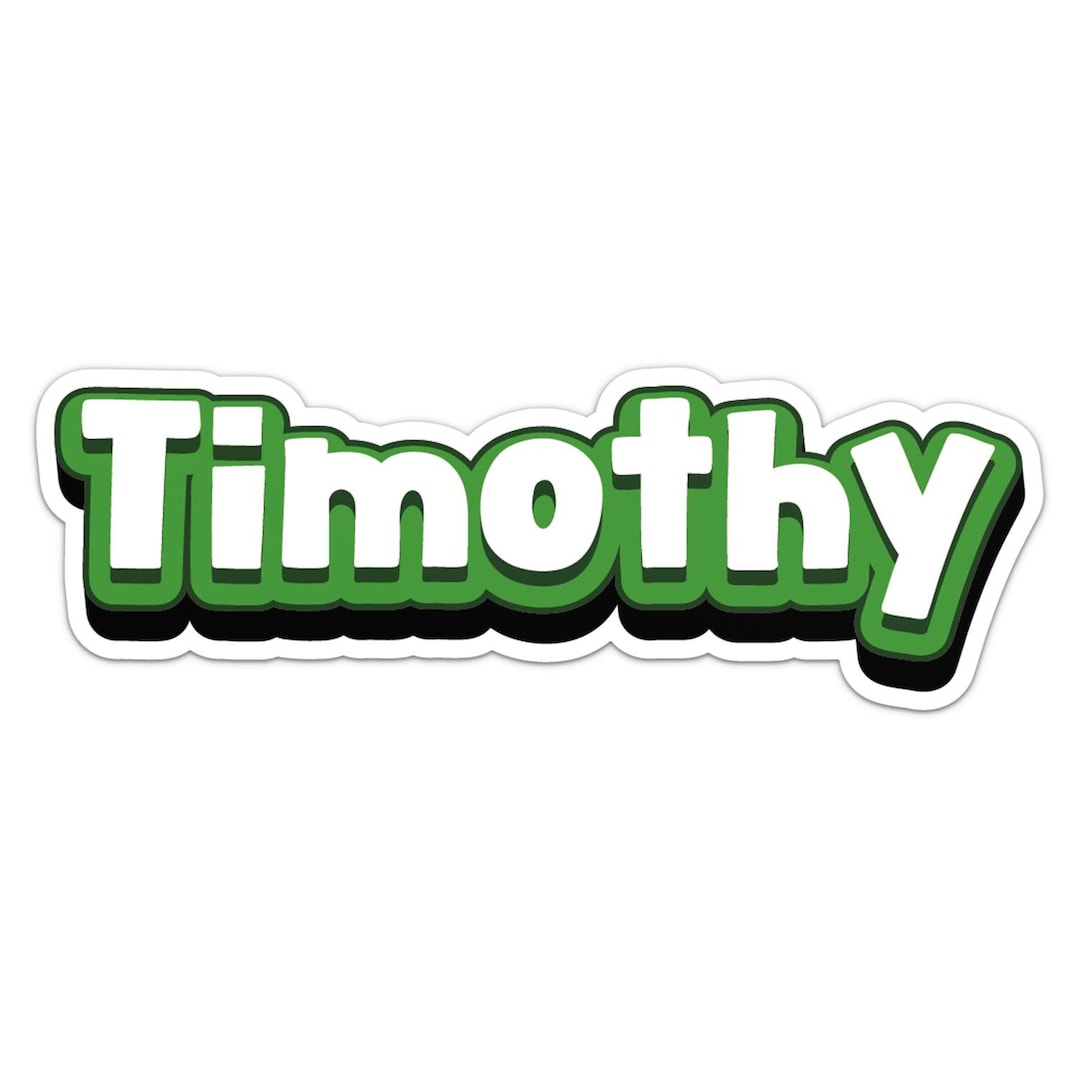 Timothy Name Sticker Car Bumper Decal - Etsy