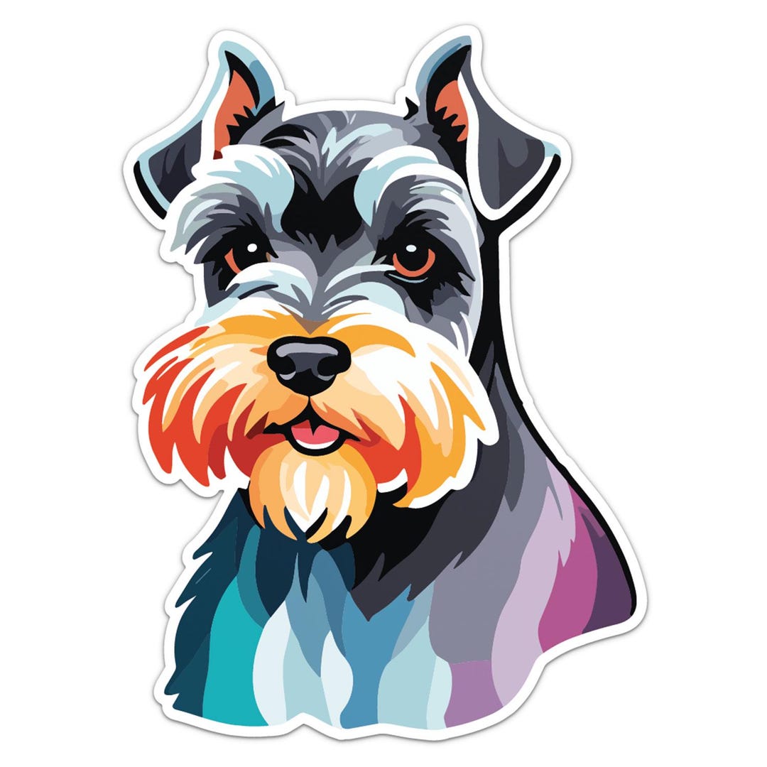 Funny Miniature Schnauzer Dog Sticker Car Bumper Decal - Etsy