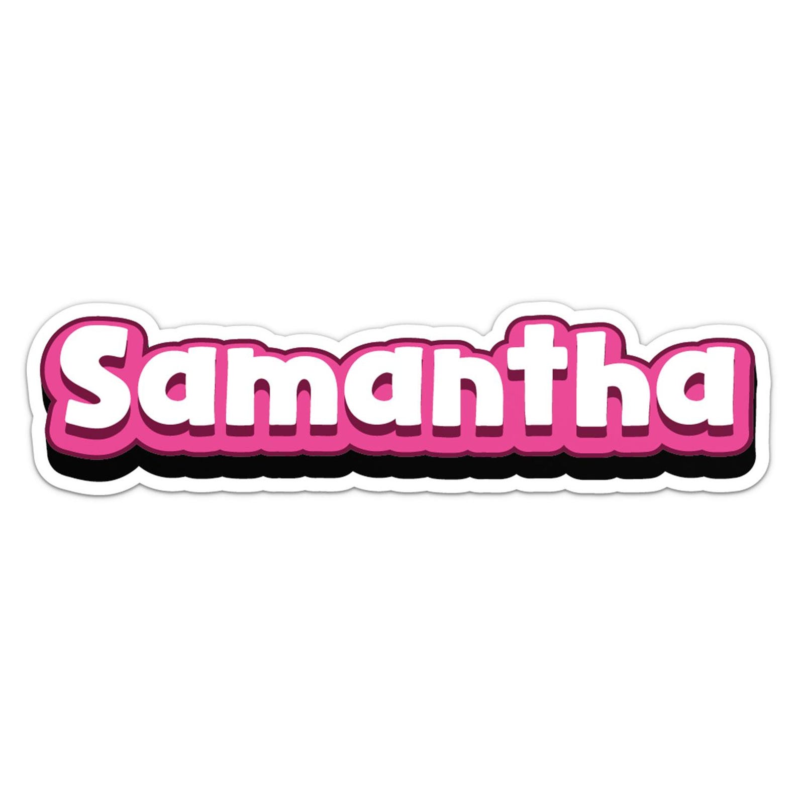 Samantha Name Sticker Car Bumper Decal - Etsy
