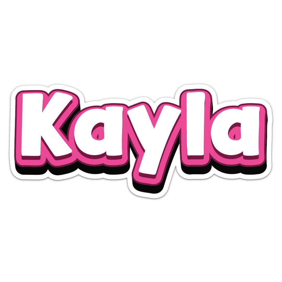 Kayla Name Sticker Car Bumper Decal - Etsy