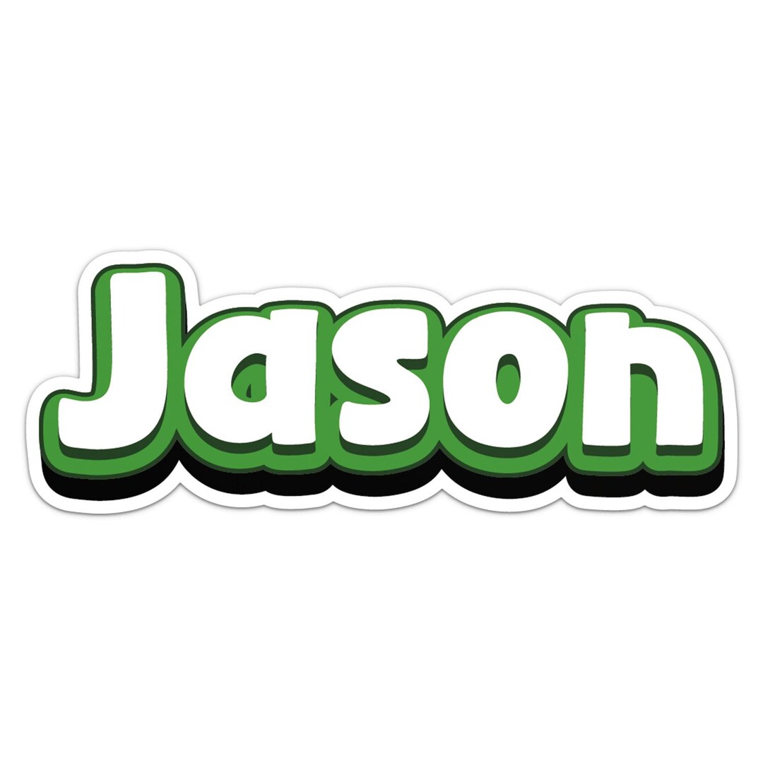 Jason Name Sticker Car Bumper Decal - Etsy