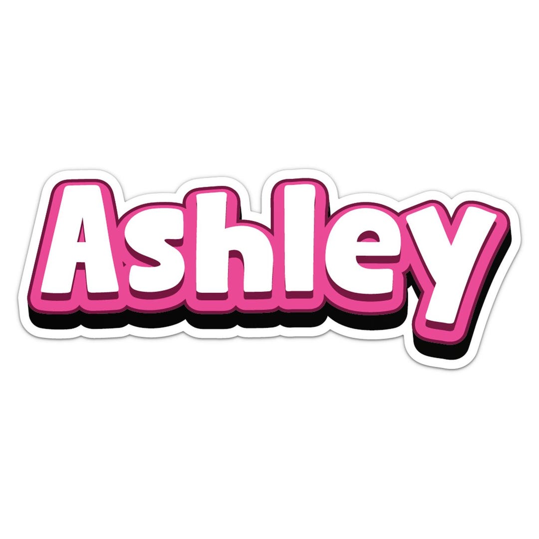 Ashley Name Sticker Car Bumper Decal - Etsy