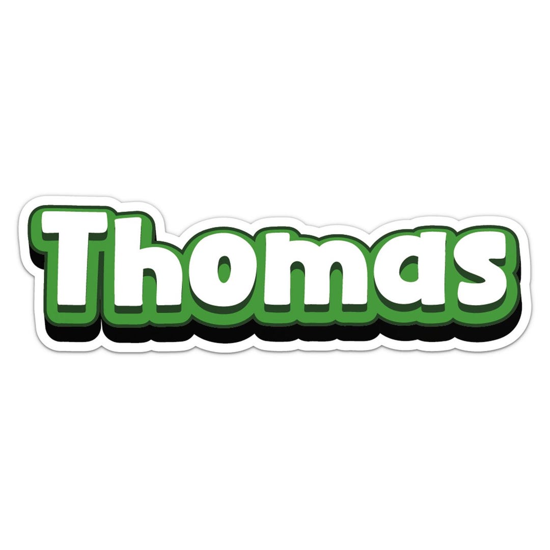 Thomas Name Sticker Car Bumper Decal - Etsy