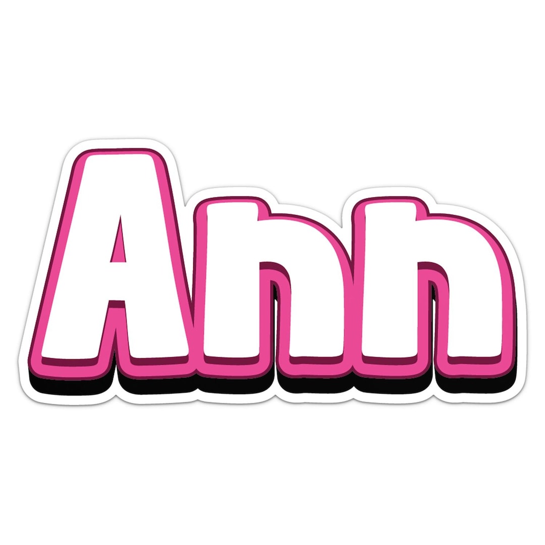 Ann Name Sticker Car Bumper Decal - Etsy