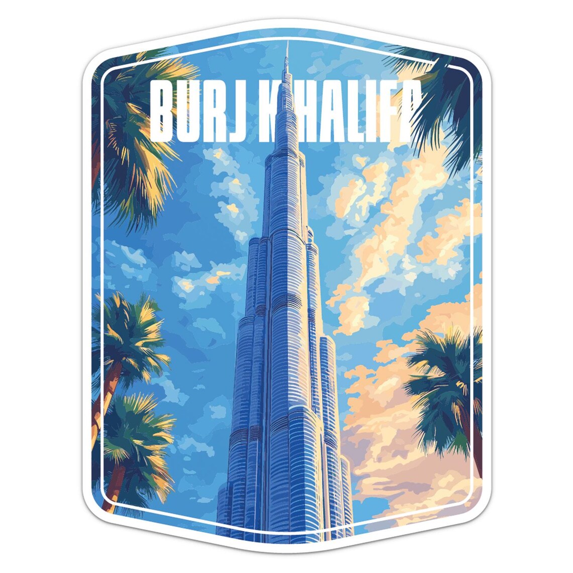 Burj Khalifa Sticker Car Bumper Vinyl Decal - Etsy