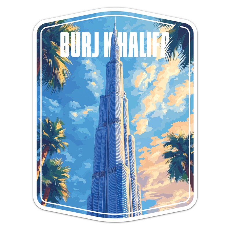 Burj Khalifa Sticker Car Bumper Vinyl Decal - Etsy