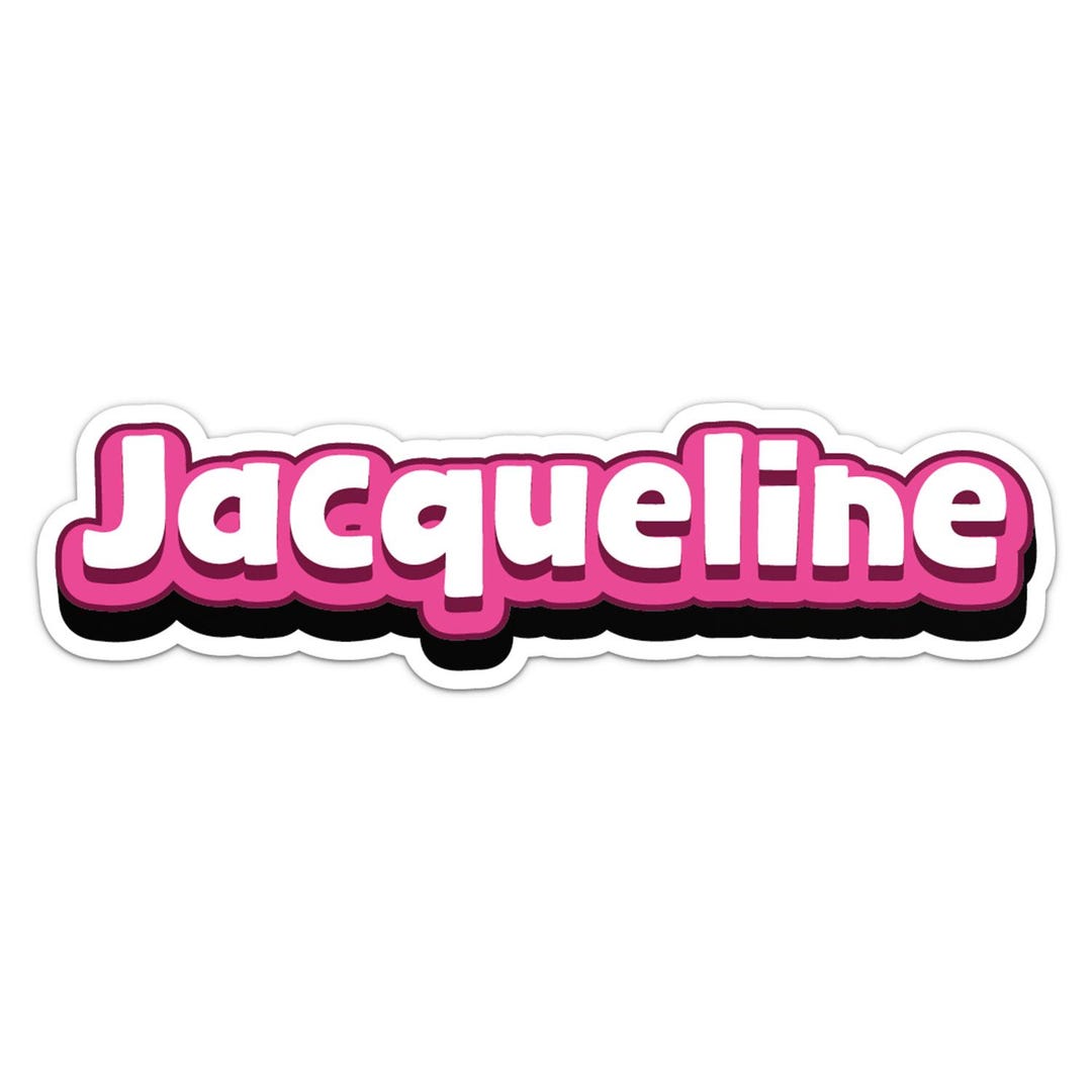 Jacqueline Name Sticker Car Bumper Decal - Etsy