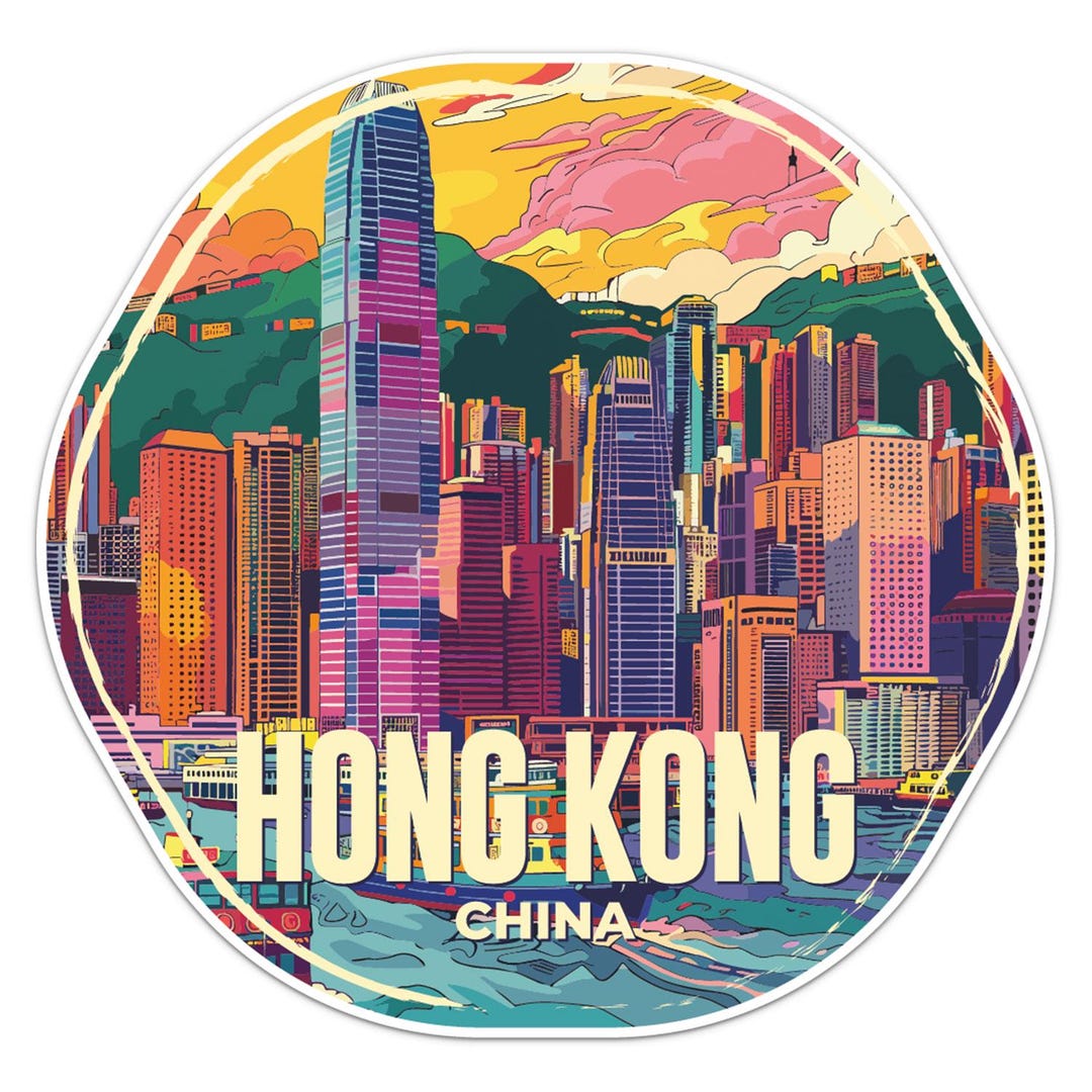 China Hong Kong City Sticker Car Bumper Decal - Etsy
