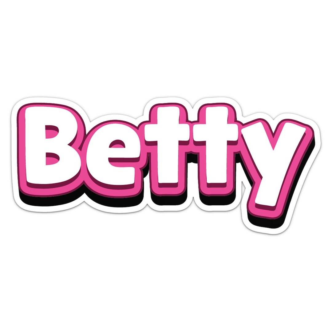 Betty Name Sticker Car Bumper Decal - Etsy