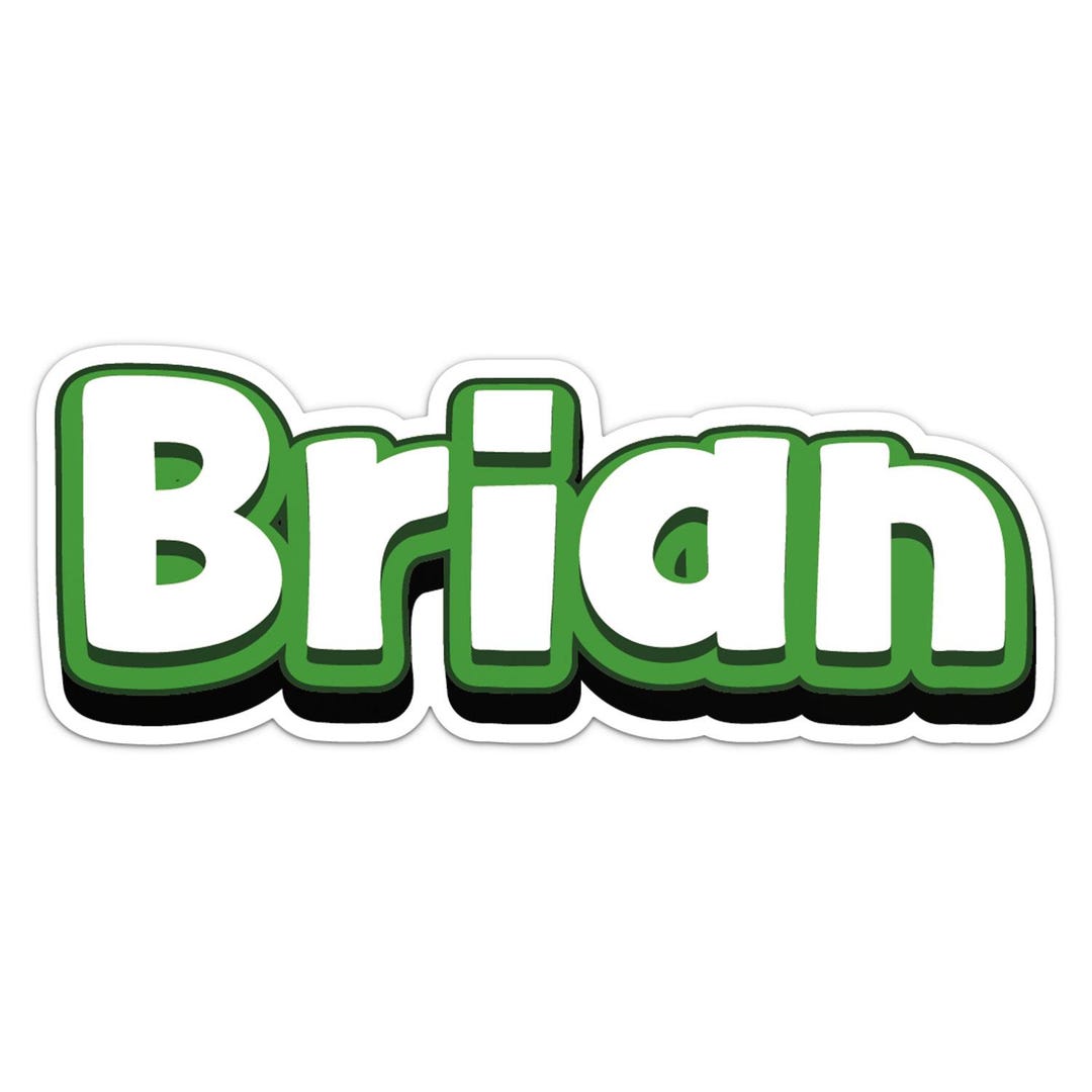 Brian Name Sticker Car Bumper Decal - Etsy