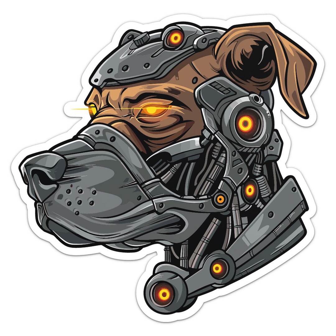 Biomechanical Dog Animal Robot Sticker Car Bumper Decal - Etsy