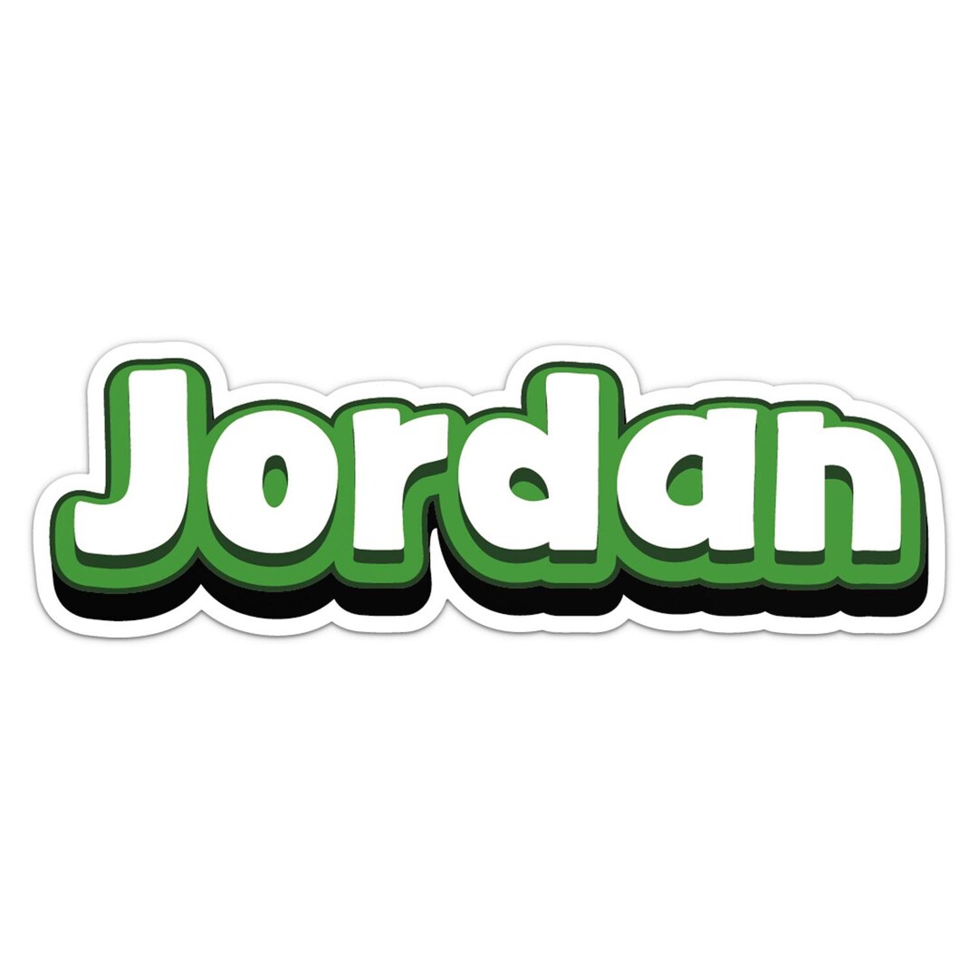 Jordan Name Sticker Car Bumper Decal - Etsy