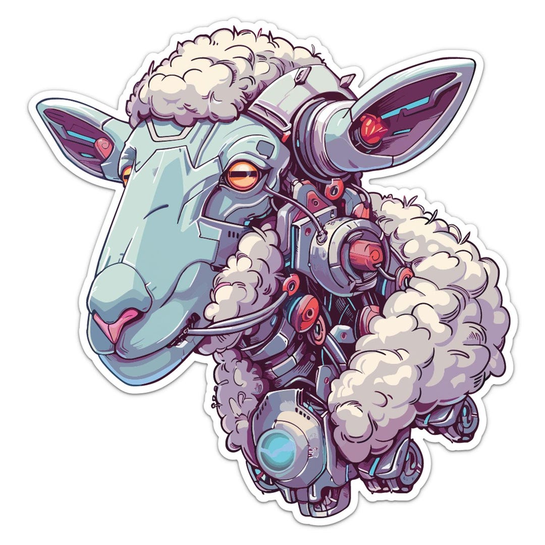 Biomechanical Sheep Animal Robot Sticker Car Bumper Decal - Etsy