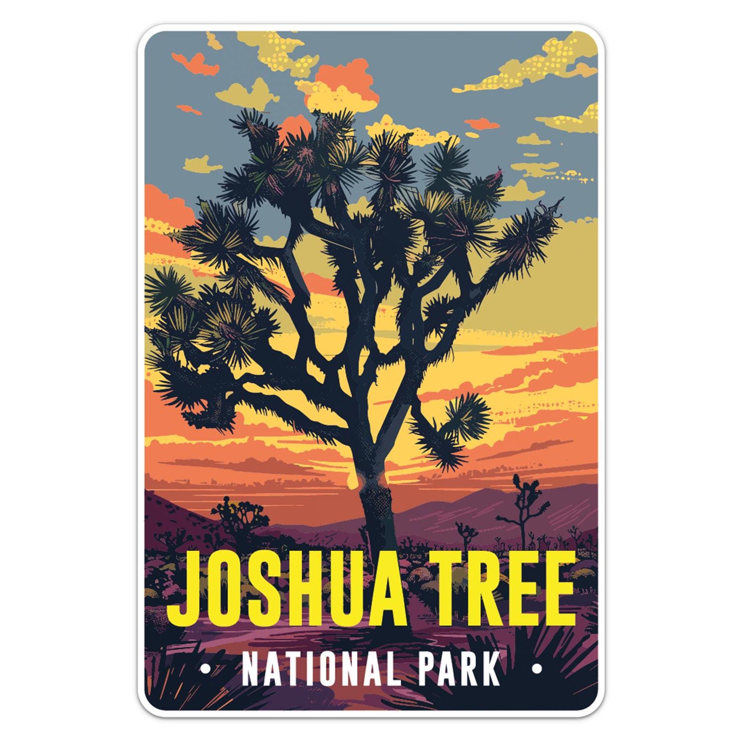 Sunset Joshua Tree National Park Sticker Car Bumper Decal - Etsy