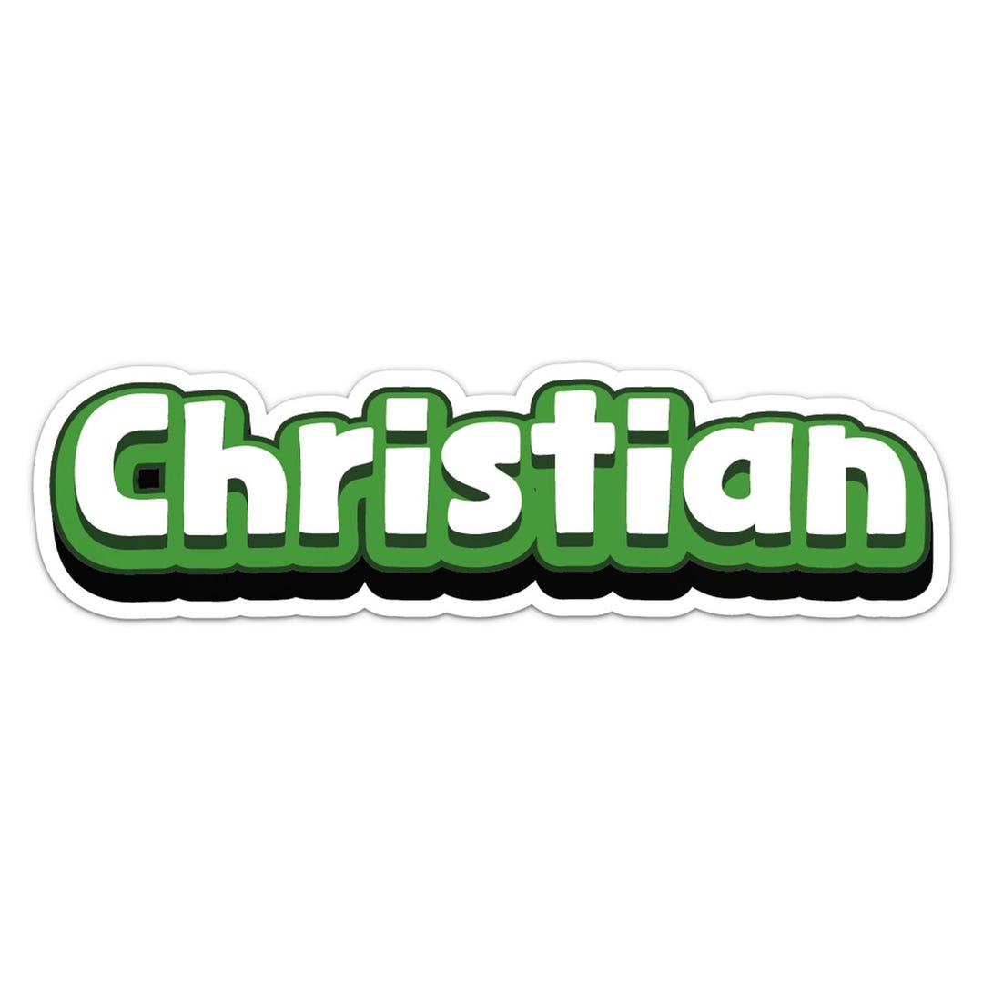 Christian Name Sticker Car Bumper Decal - Etsy